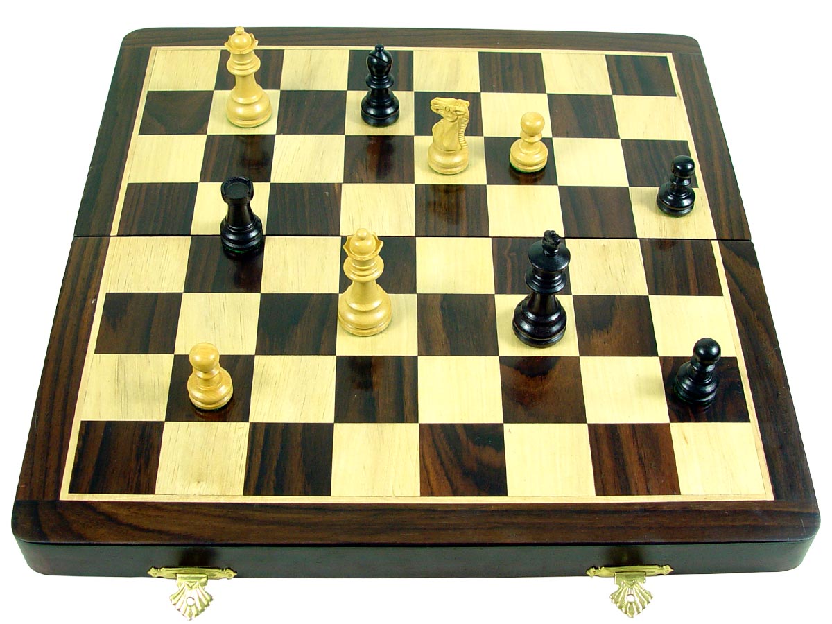 Wood Chess Set Monarch Staunton King Size 2-7/8" & 15" Folding Chess B ...