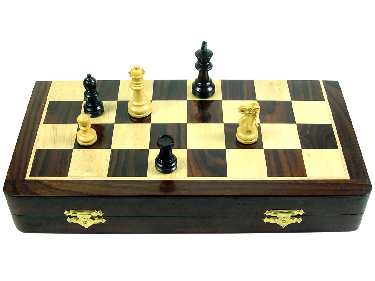 Wood Chess Set Monarch Staunton King Size 2-7/8" & 15" Folding Chess B ...