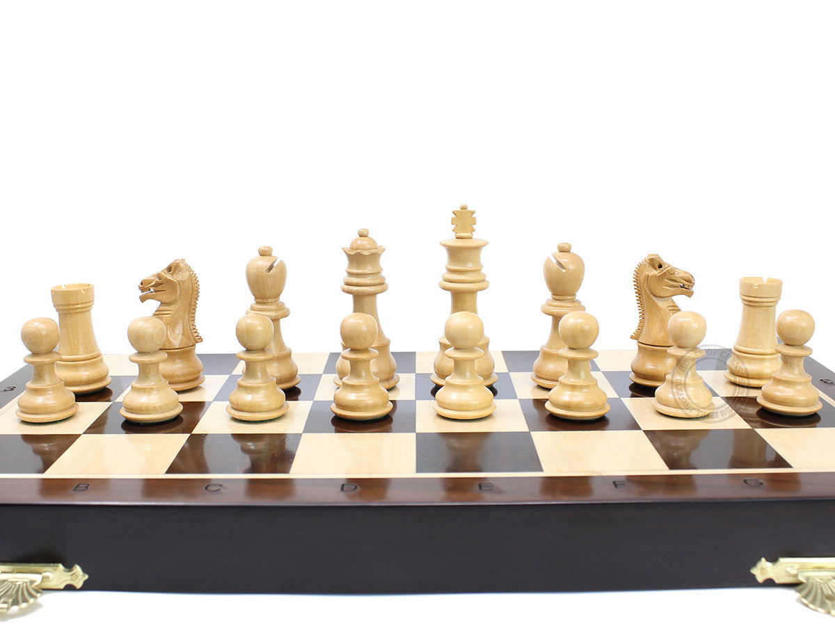 15" Folding Galaxy Staunton Ringy Rosewood 3" Chess Set - Chess Board ...